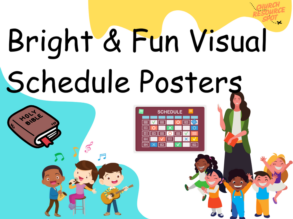 Bright & Fun Visual Schedule Posters – Ministry Marketplace